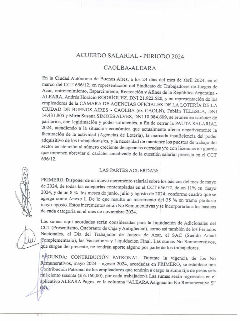 Acuerdo Abril 24 Caba | PDF