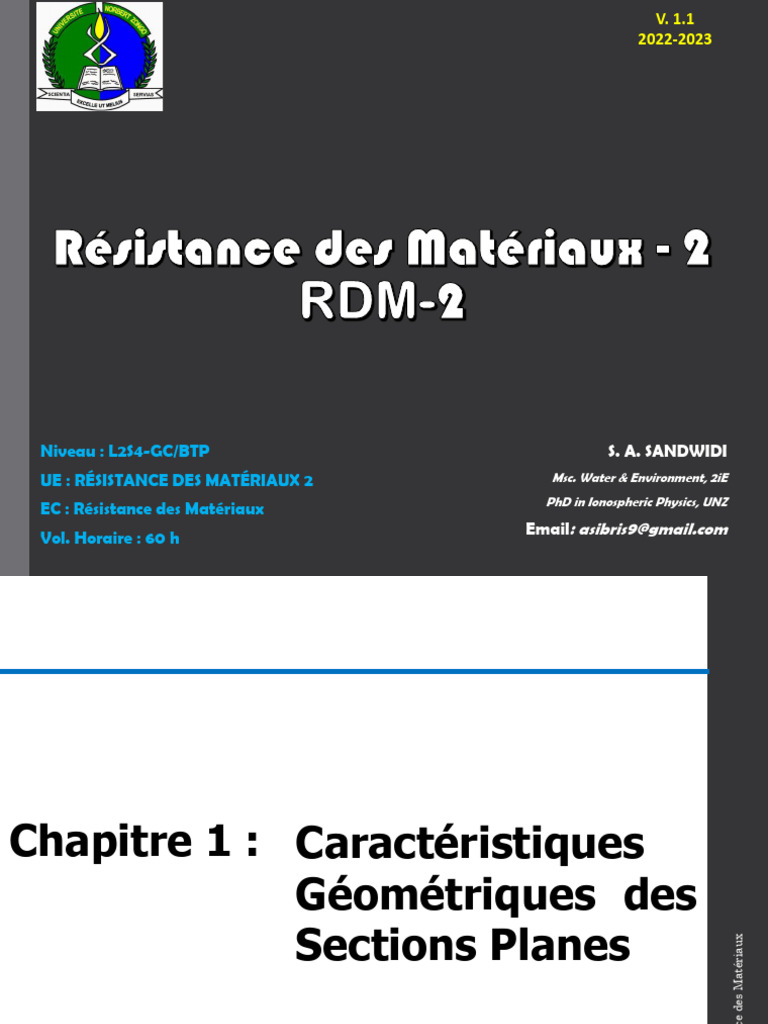 Chapitre1 RDM-2 | PDF