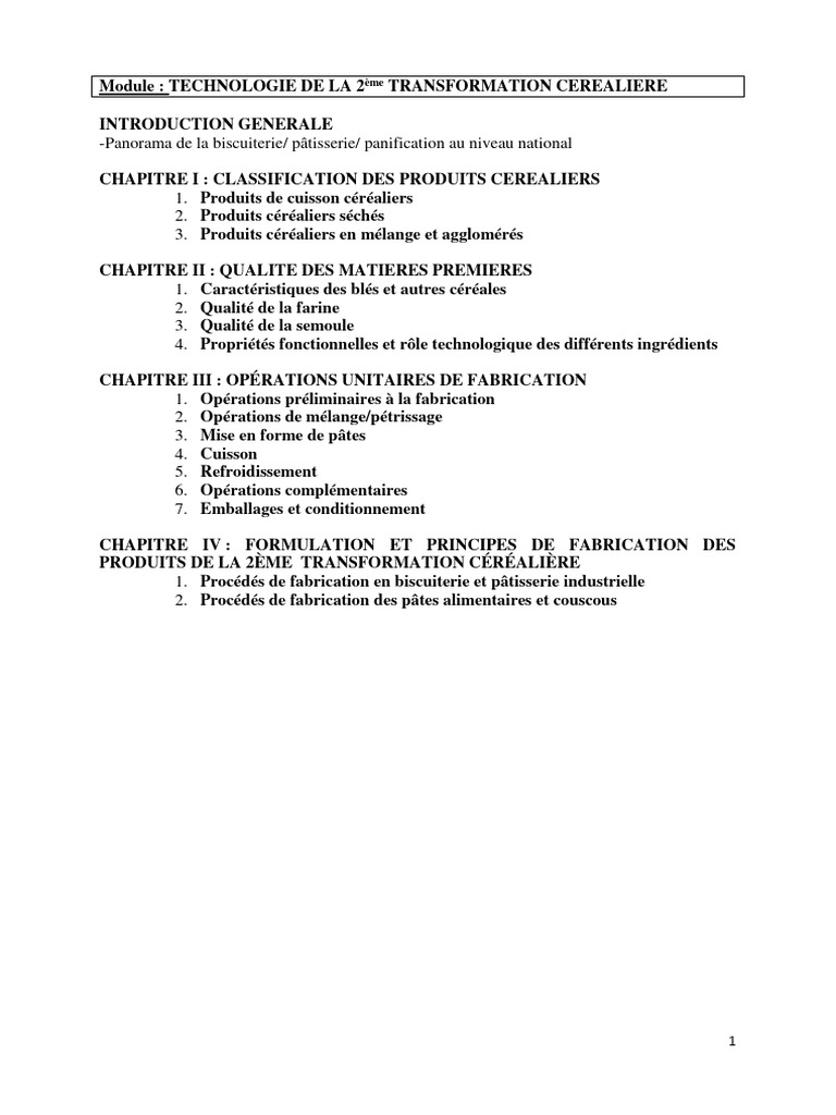 Module Technologie de La 2 Eme Transform | PDF