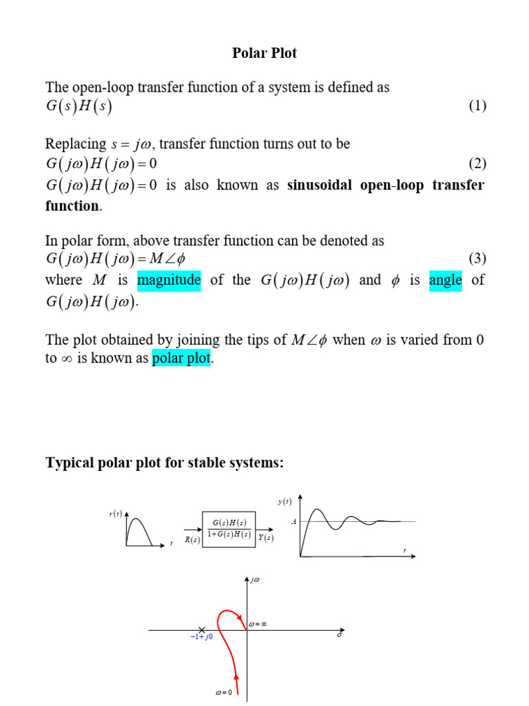 Polar Plot and Nyquist Plot | PDF