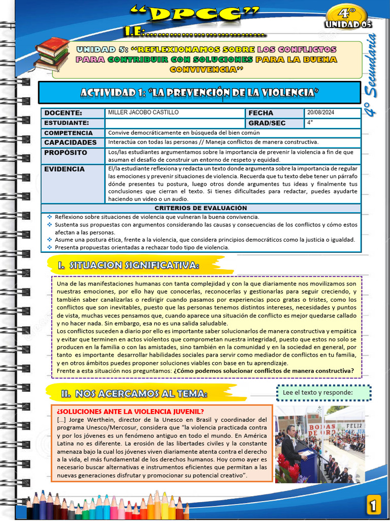 4° DPCC - Actv.01 V Uni. | PDF