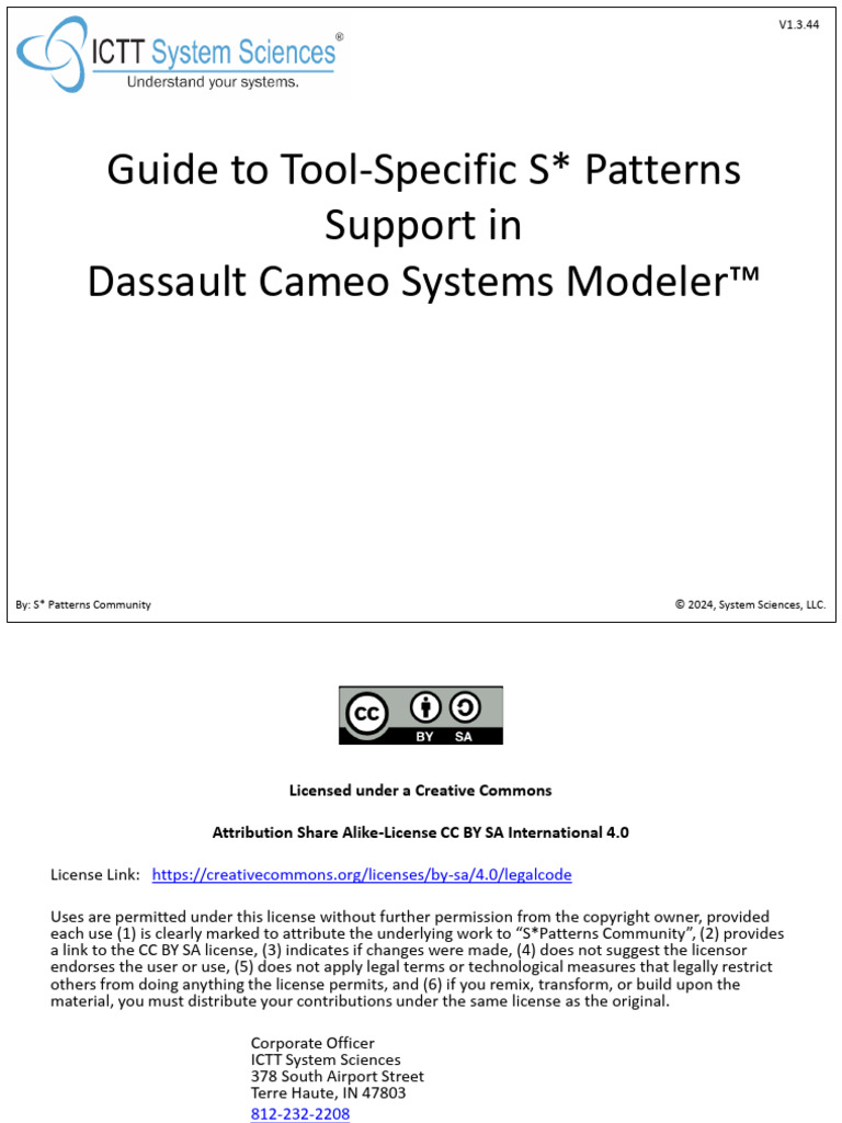 S* Patterns Guide for Cameo Modeler | PDF | System | License