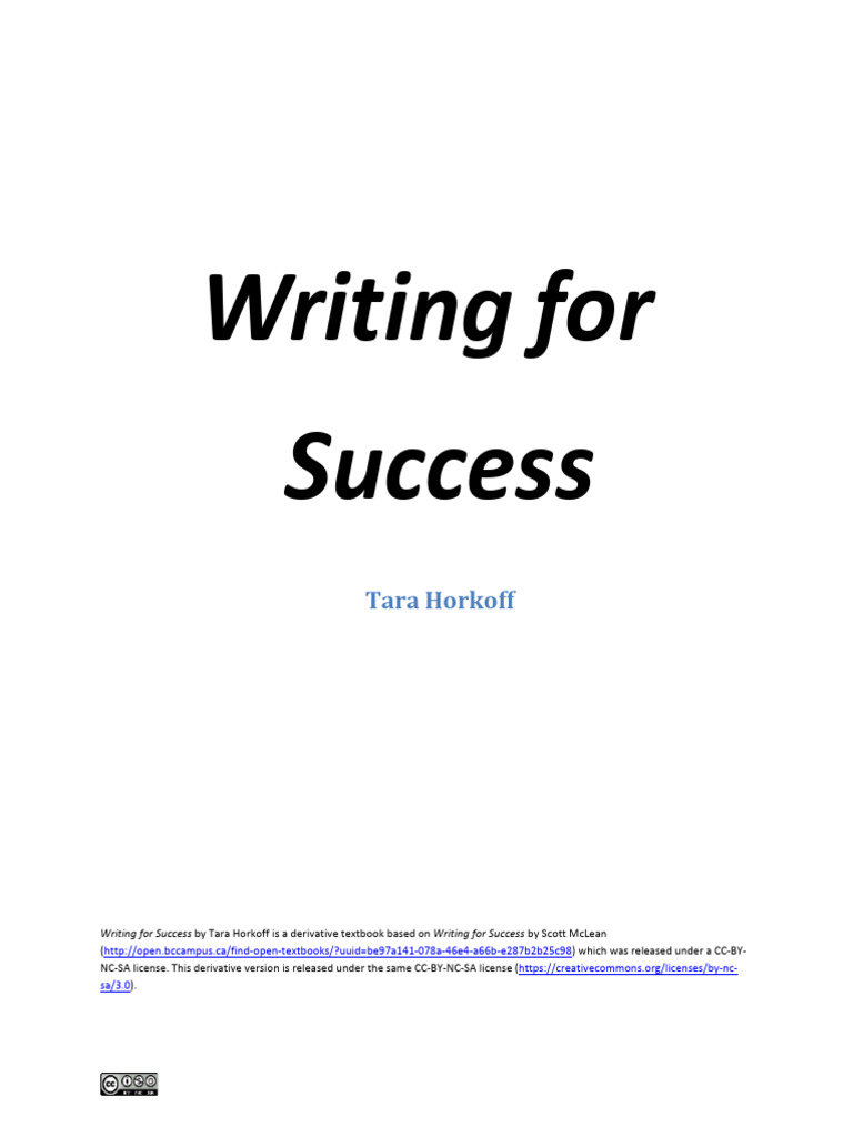 Writing for Success: A Guide | PDF | Reading Comprehension | Career ...