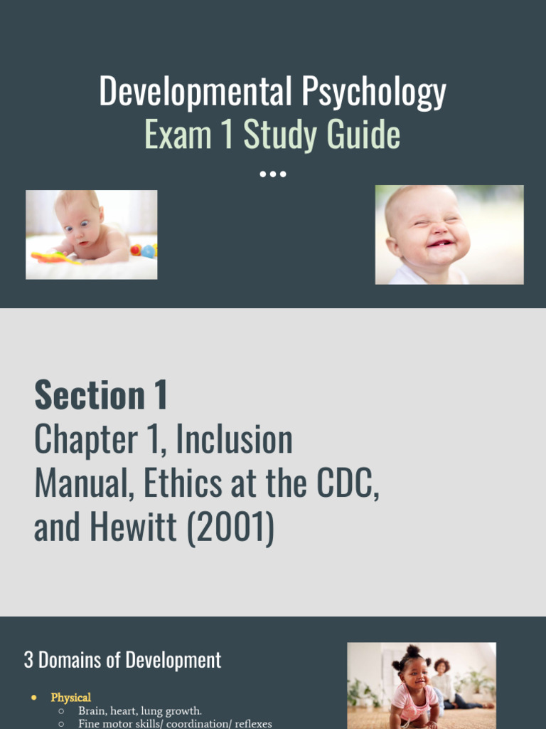 Developmental Psych Exam 1 Study Guide | PDF