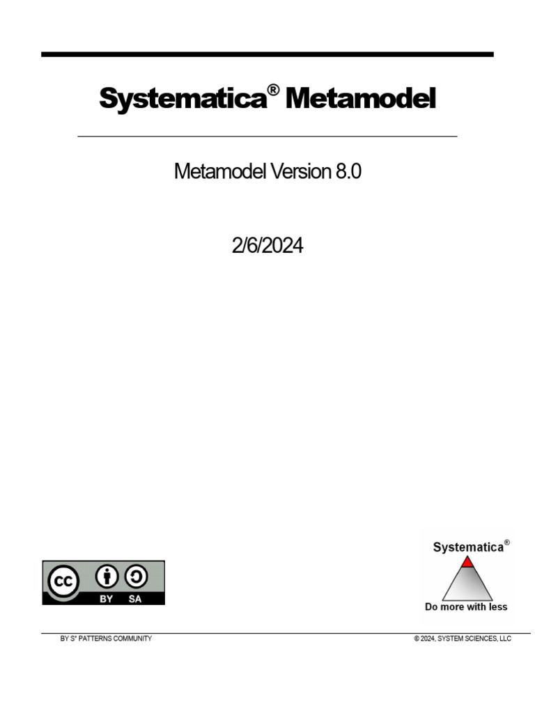 Systematica 8 Metamodel v8.0.56 | PDF