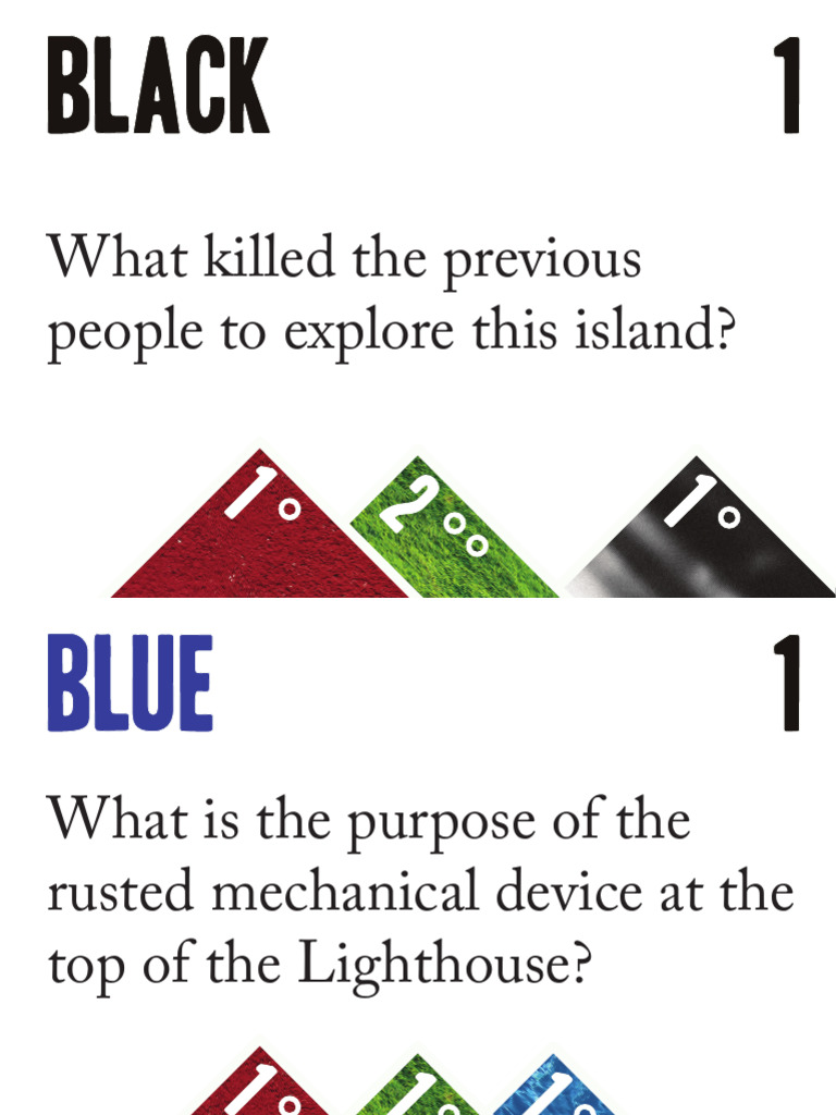 Explorations of The Haunted Island - Cards | PDF