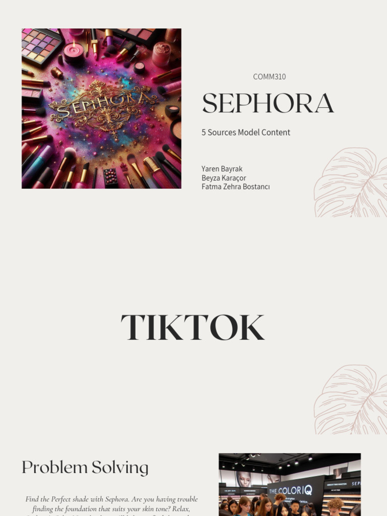 Sephora 5 Sources Model Content Presentation | PDF