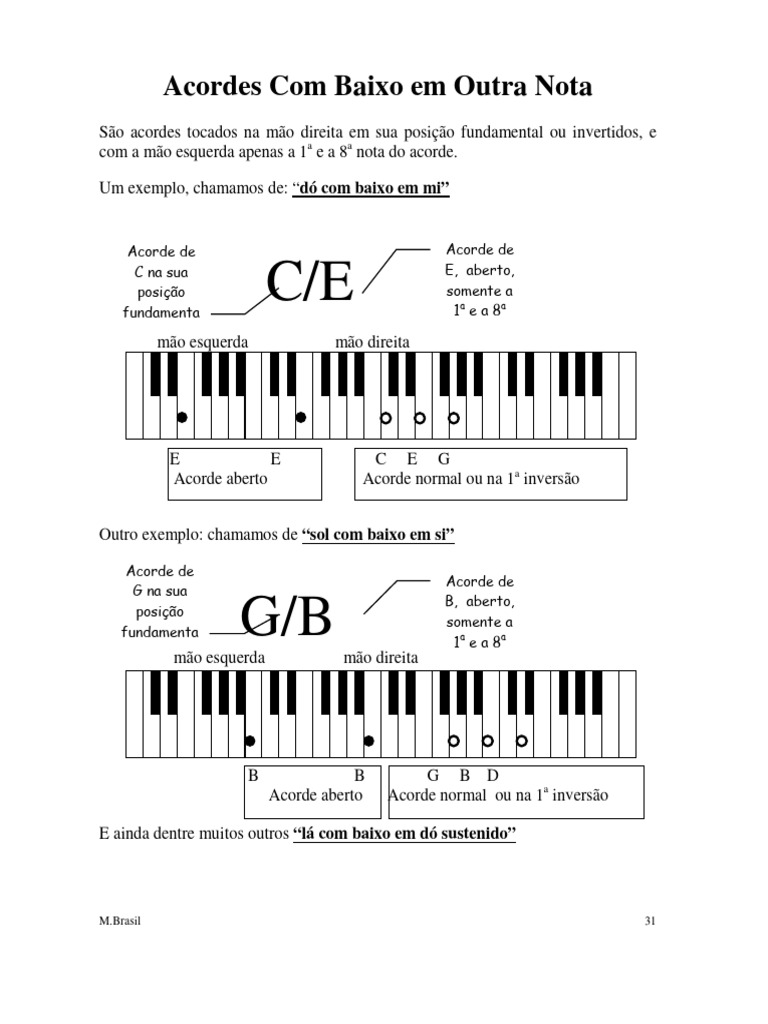 Acorde Com Baixo Invertido | PDF