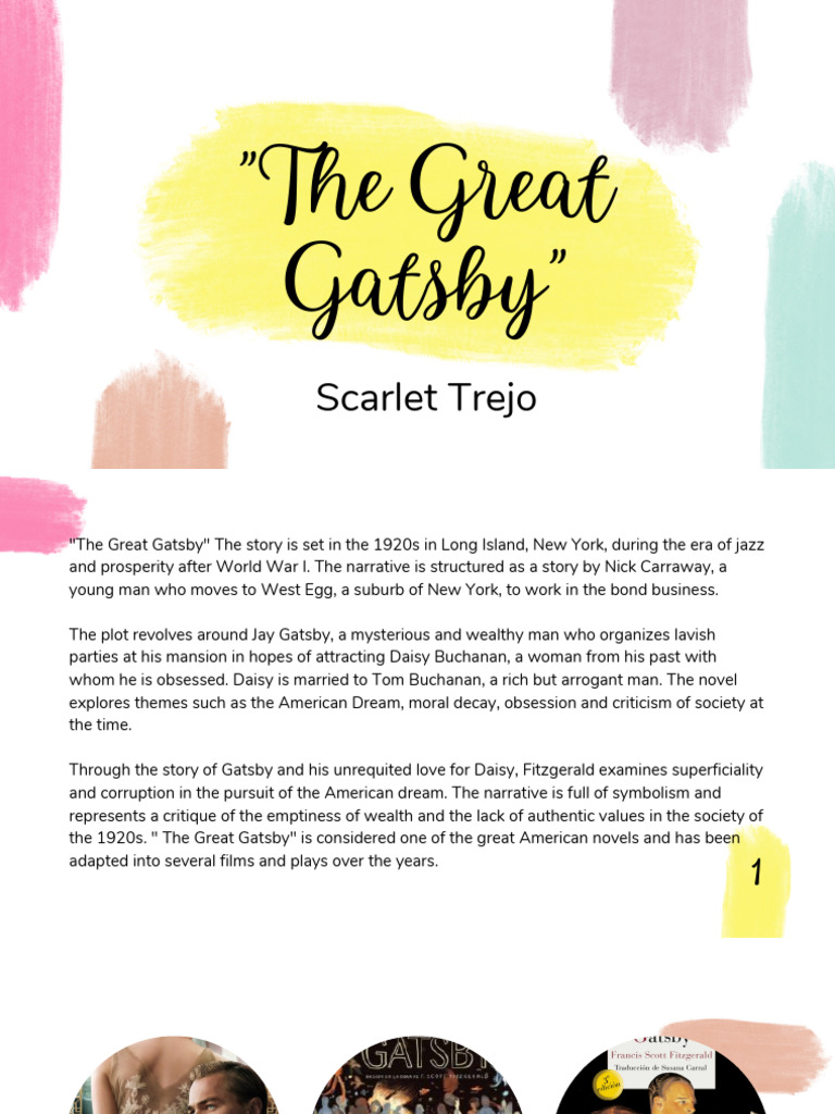 Presentacion The Great Gatsby | PDF
