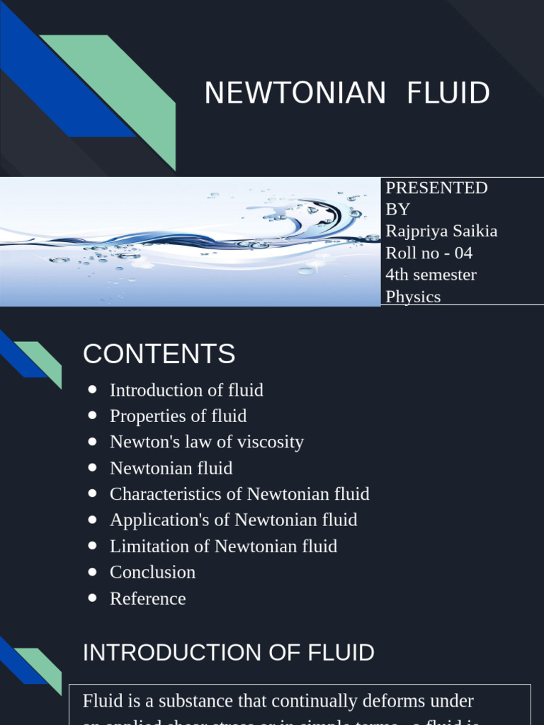 Newtonian Fluid | PDF