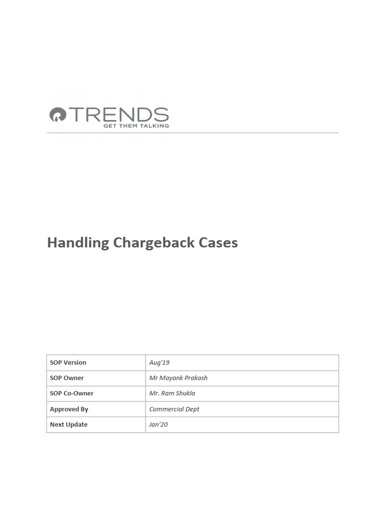 Handling Chargeback Cases | PDF