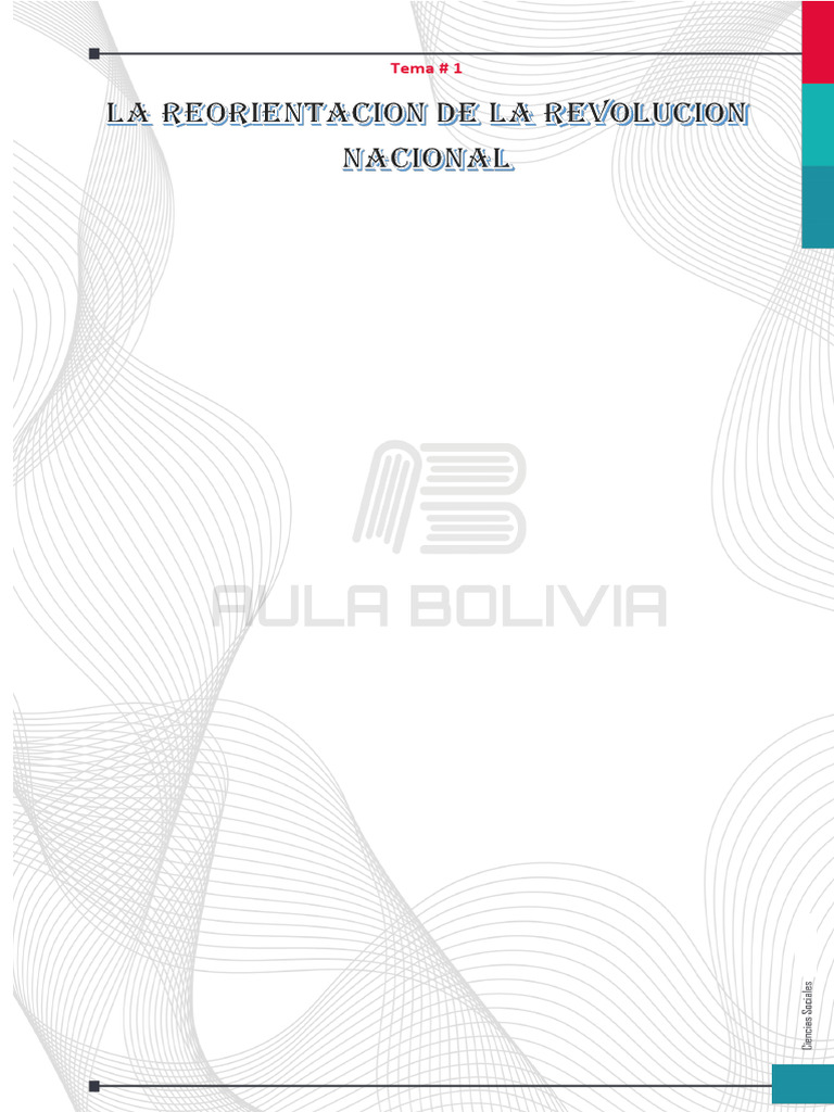 Tema 1 Reorientacion de La Revolucion Nacional | PDF