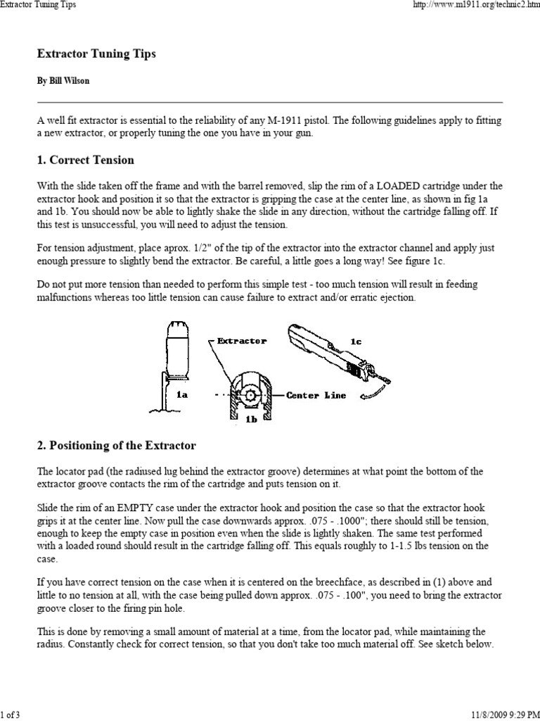 1911 Extractor Tuning Tips | PDF
