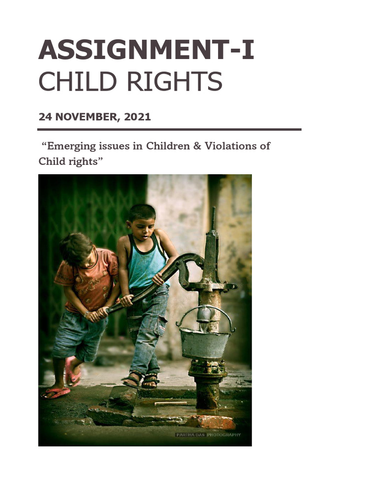 Assignment (Child Rights) | PDF