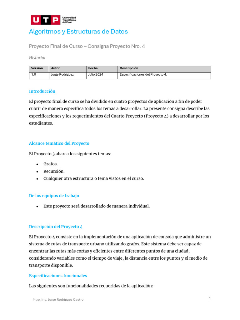 AED - Proyecto Final de Curso (Consigna Proyecto 4) | PDF | Informática | Arte