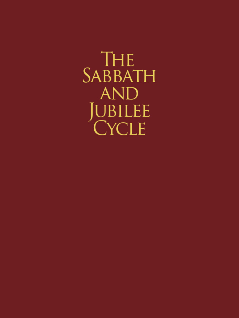The Sabbath and Jubilee Cycle | PDF | History