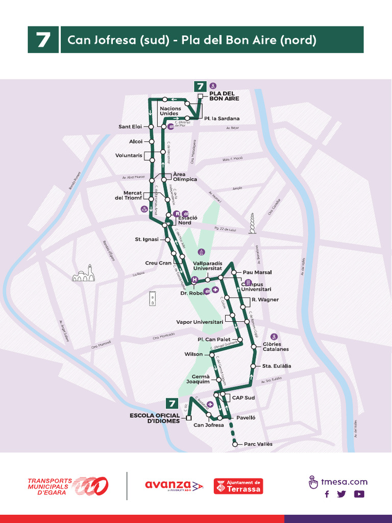Planol Bus Terrassa Linia 7 | PDF