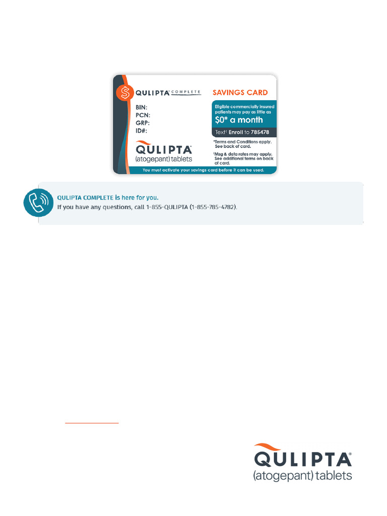 Qulipta Savings Card 1 | PDF