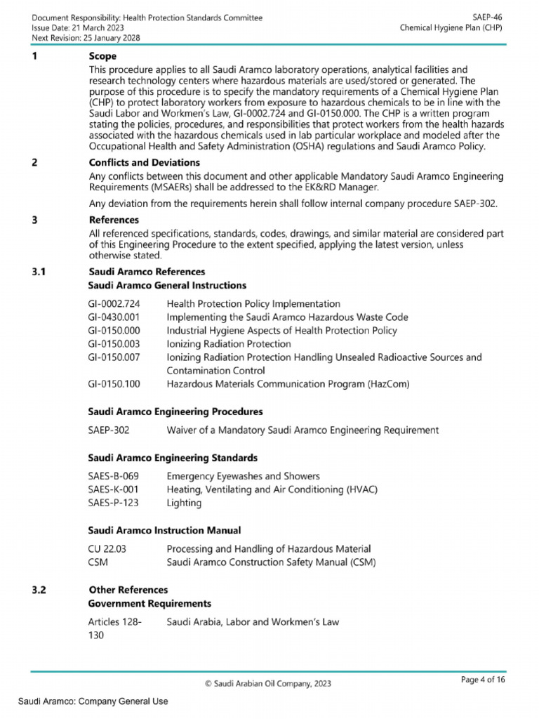 Chemical Hygiene Plan (CHP)-04 | PDF