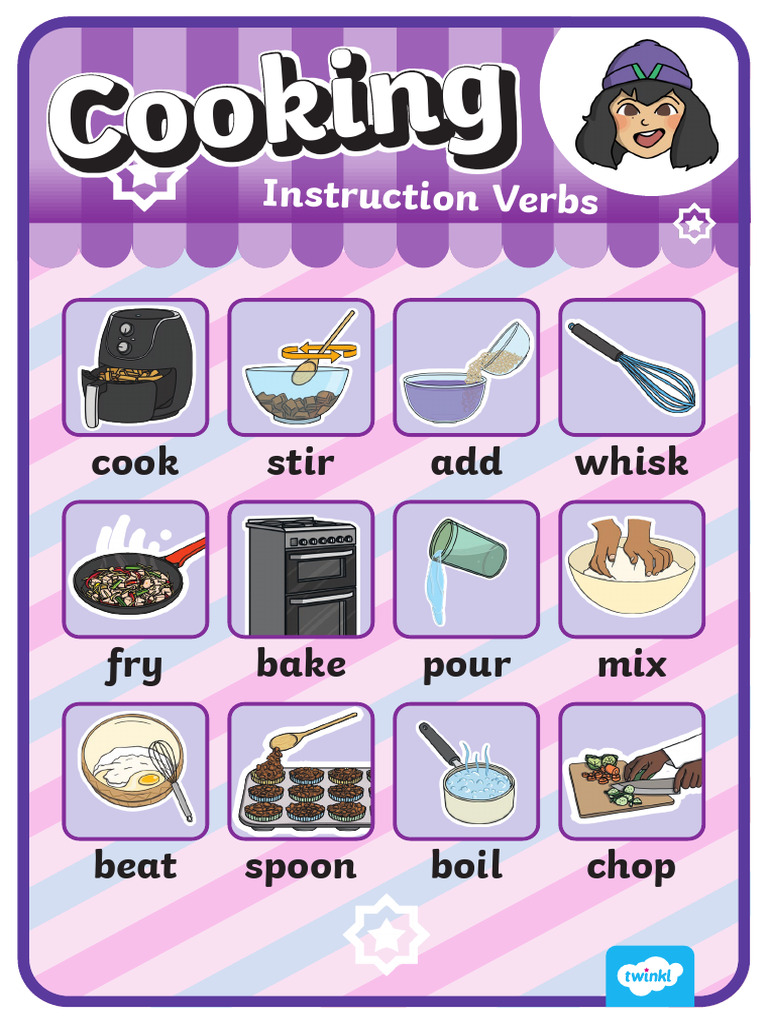t2 e 294 Instruction Verbs Display Posters - Ver - 3 | PDF