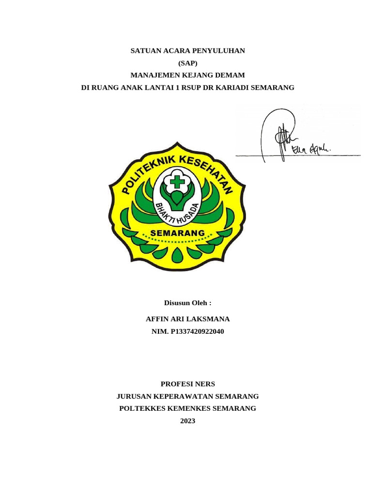 SAP Dops Kejang Demam - Affin Ari Laksmana | PDF