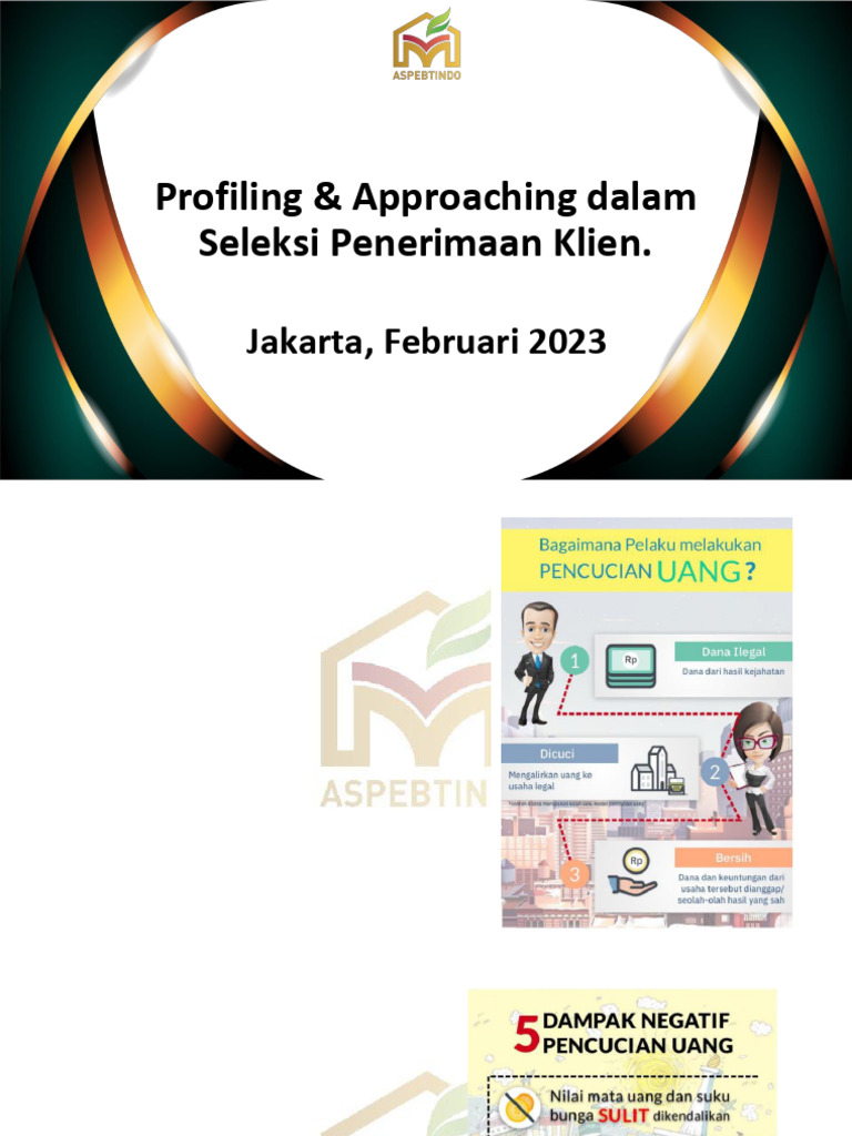 Profiling & Approaching Dalam Seleksi Penerimaan Klien.: Jakarta, Februari 2023 | PDF