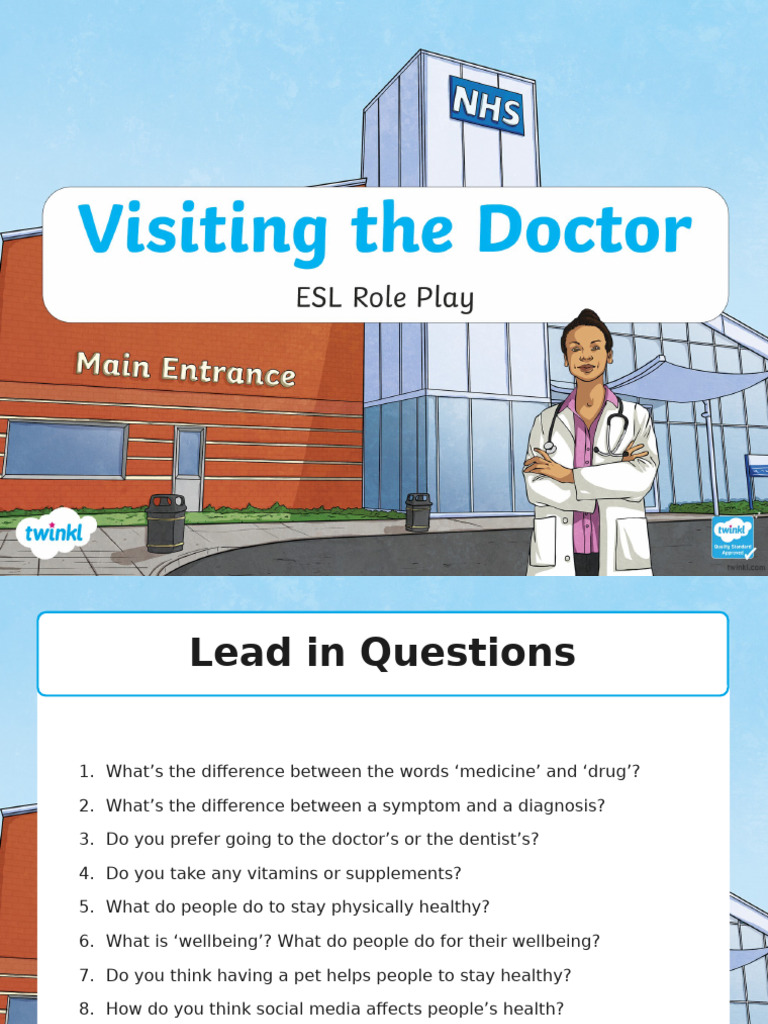 T Eal 1654719751 Esl Visit The Doctor Role Play Ver 2 | PDF