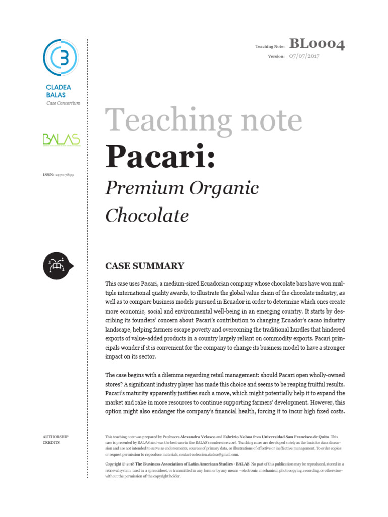Pacari - Teaching Note | PDF