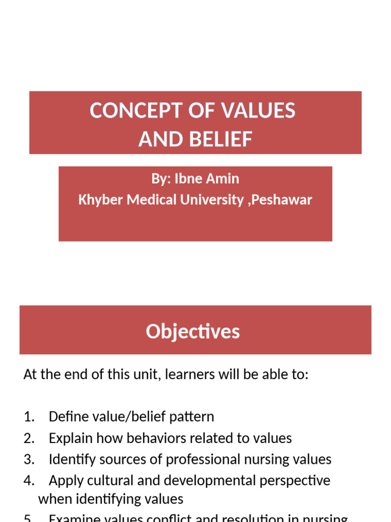 Concept of Values | PDF
