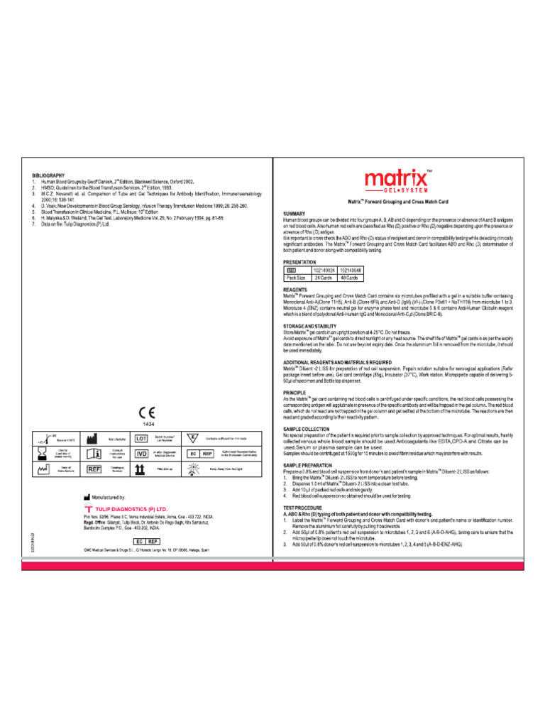Matrix Forward Grouping & Cross Match Card IFU | PDF