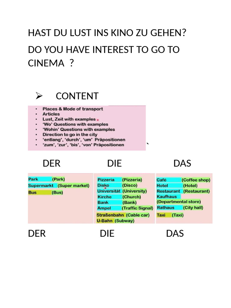 Hast Du Lust Ins Kino Zu Gehenchapter2 | PDF