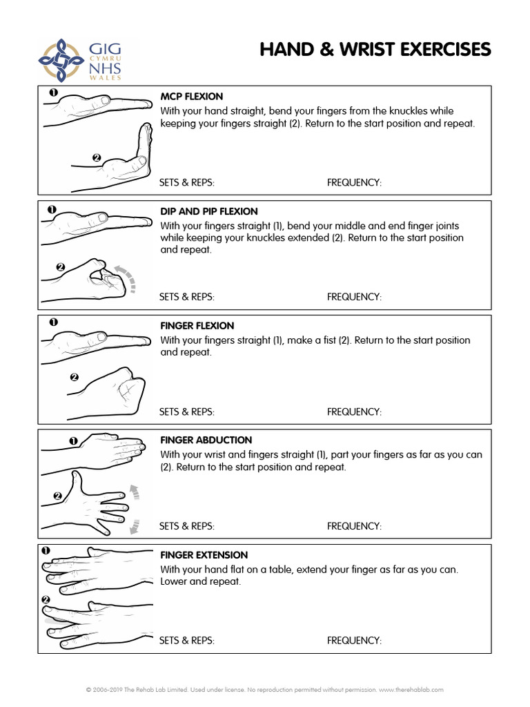 Hand - Wrist Exercises | PDF