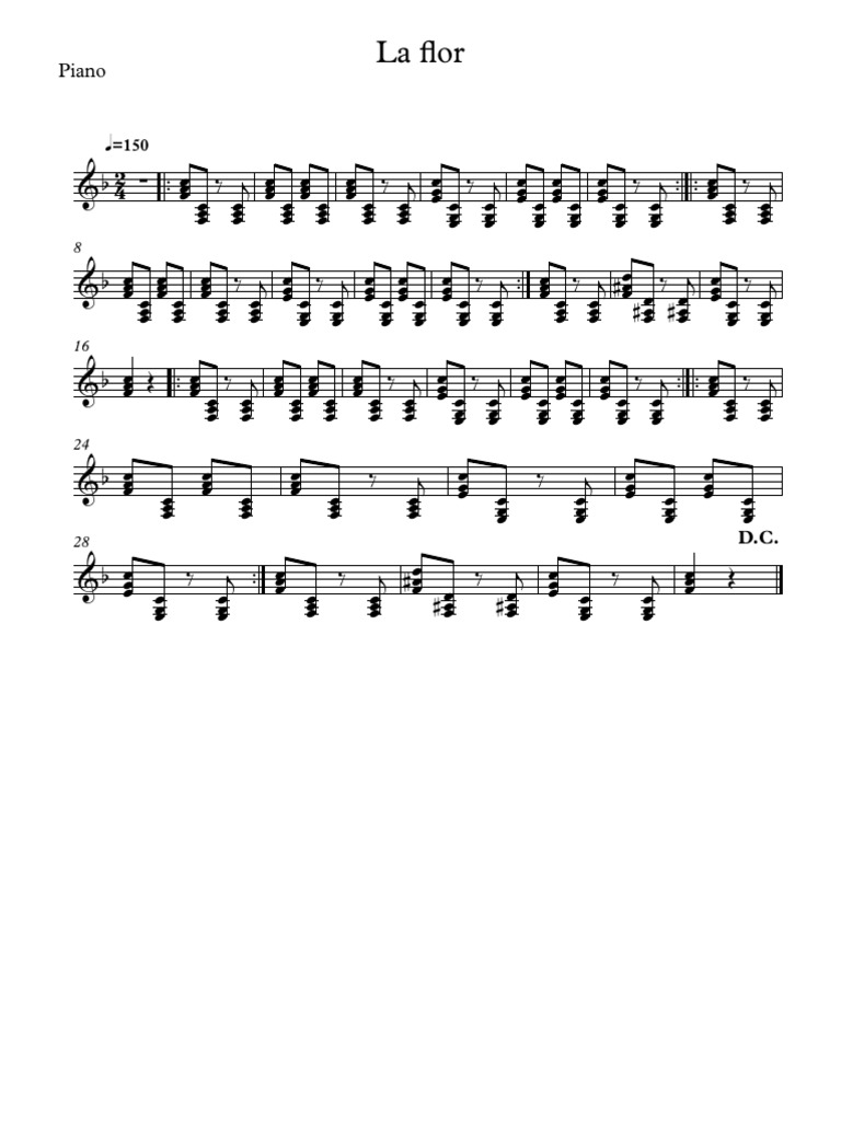 FLOR - Piano | PDF