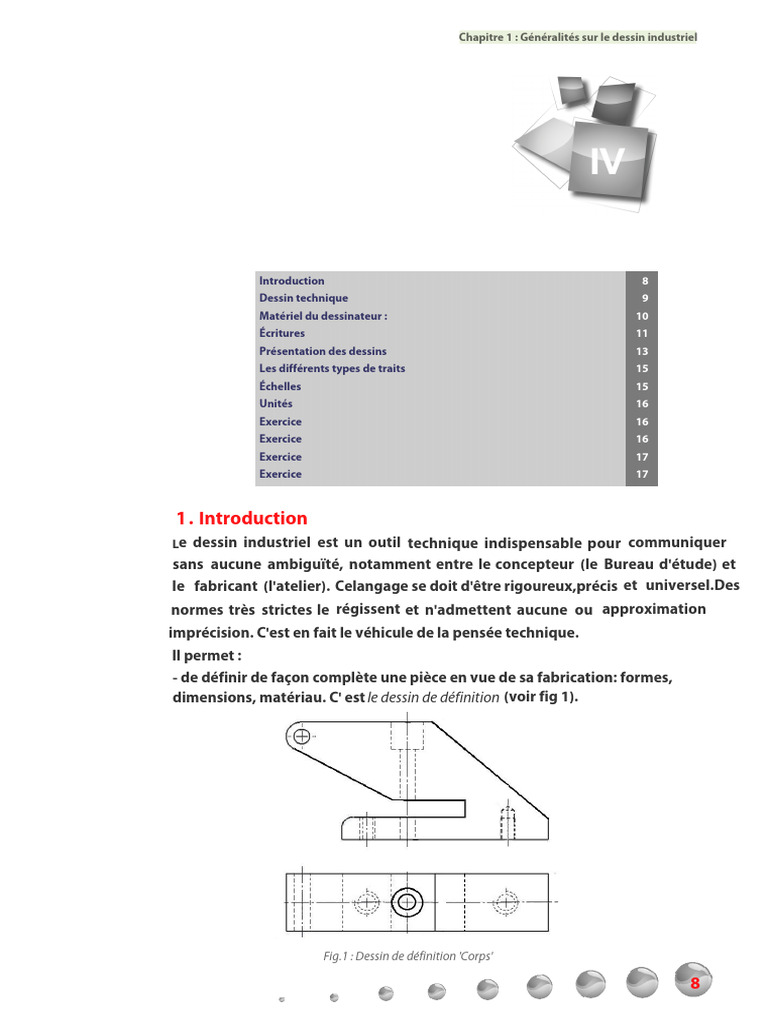 Chapitre 1 Généralités Sur Le Dessin Industriel | PDF