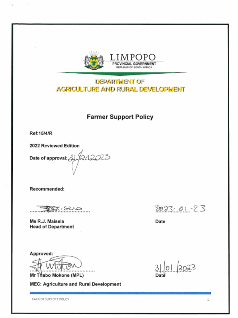 Farmer Support | PDF
