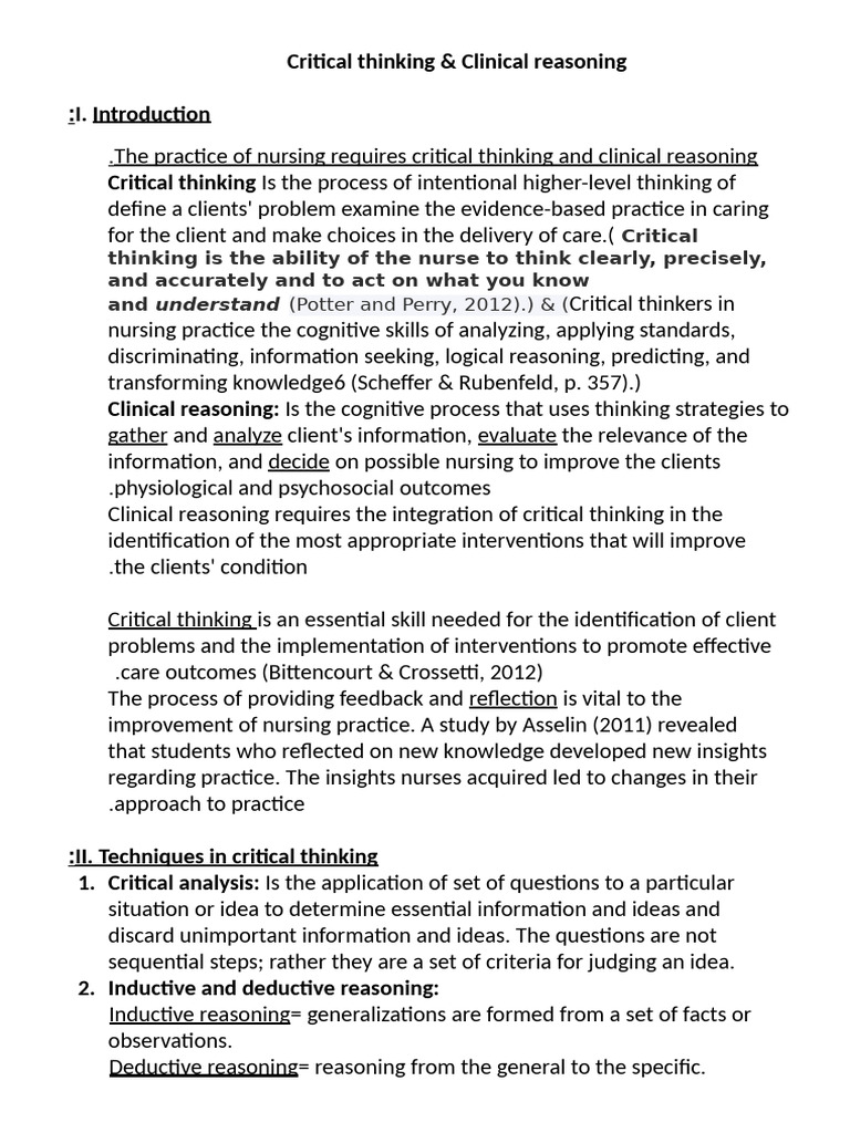 Critical thinking | PDF