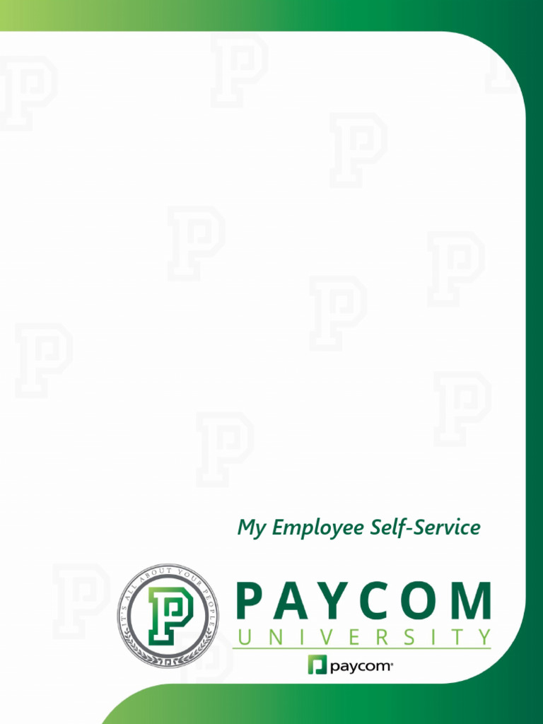 My Employee Self-Service Training Guide | PDF