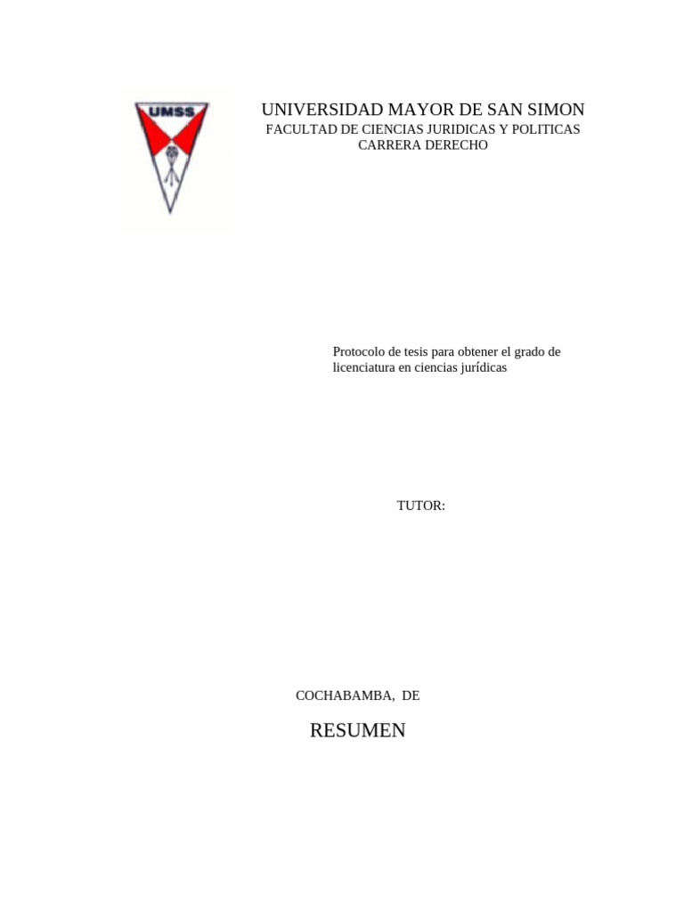 Esquema de Protocolo UMSS | PDF