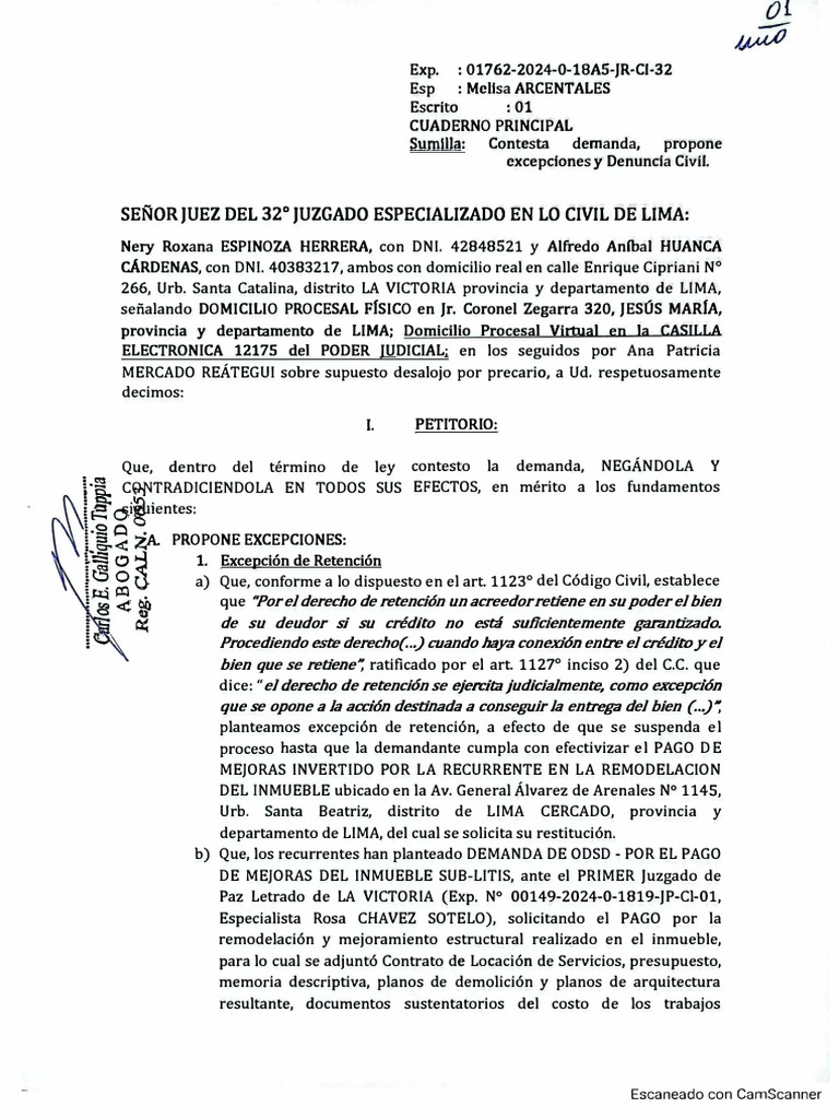 Contestacion Modelo | PDF
