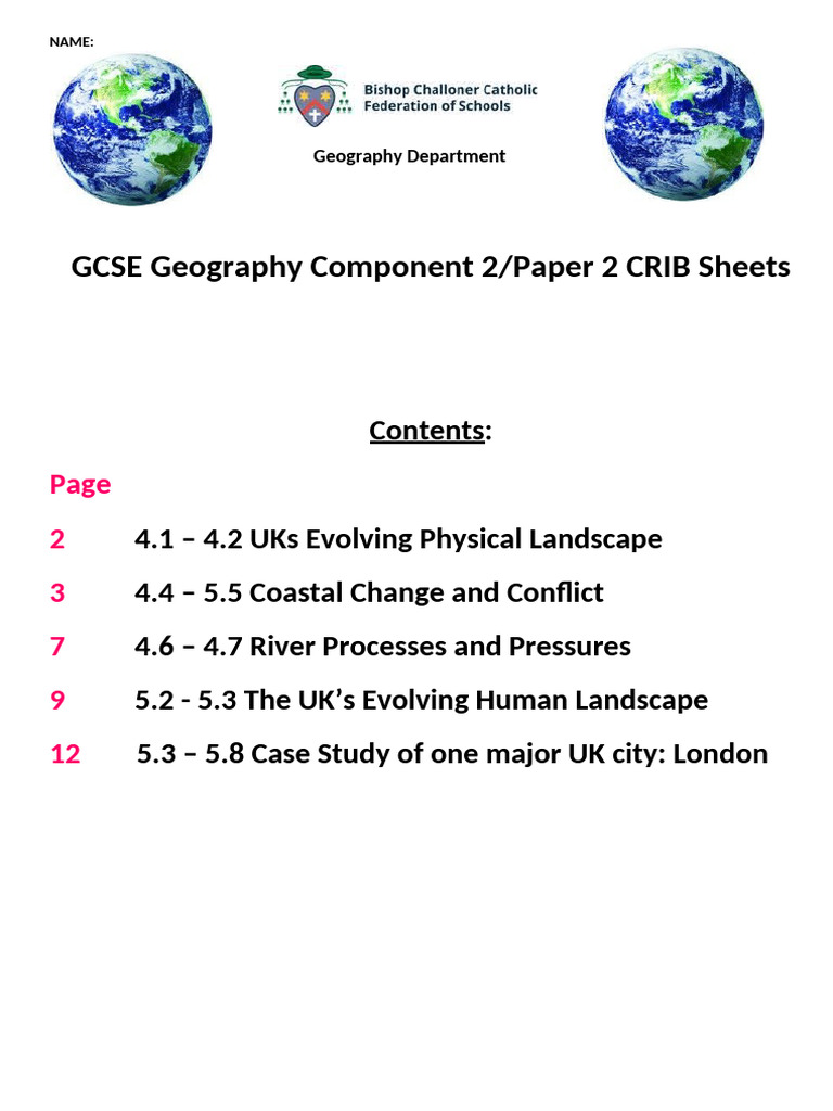Paper 2 Crib Sheets | PDF