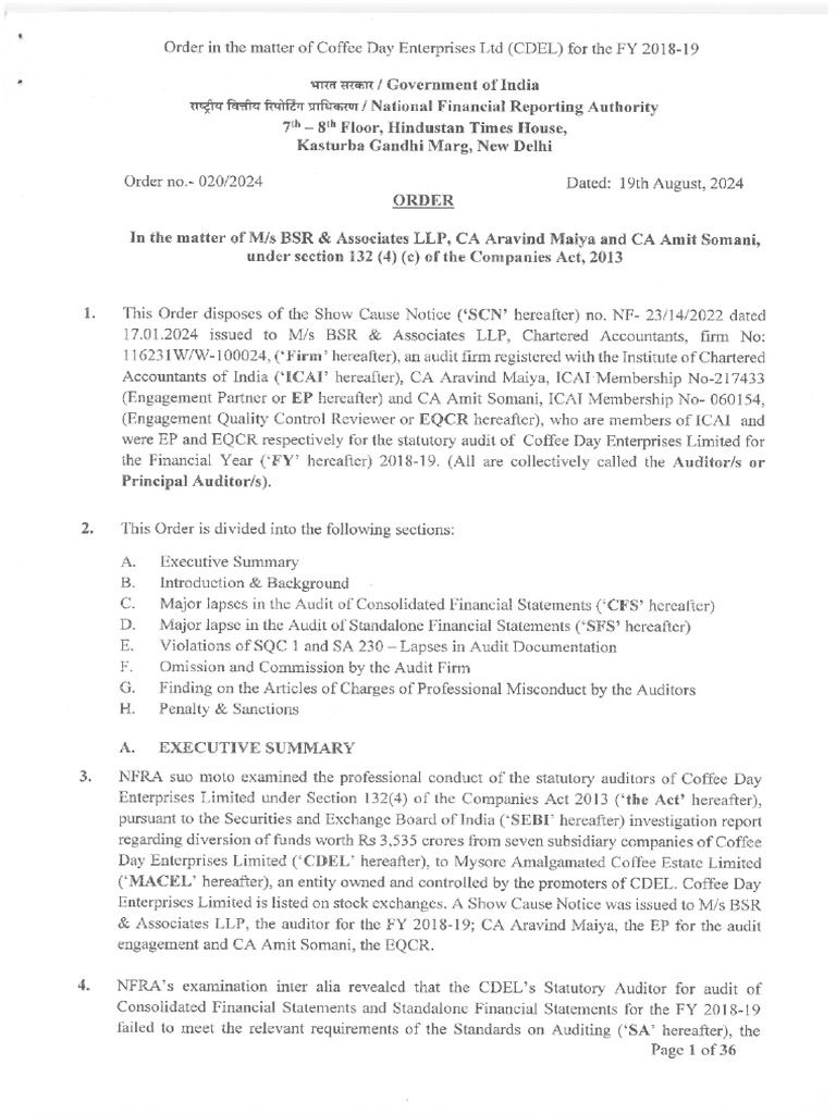 Nfra - CCD Order | PDF