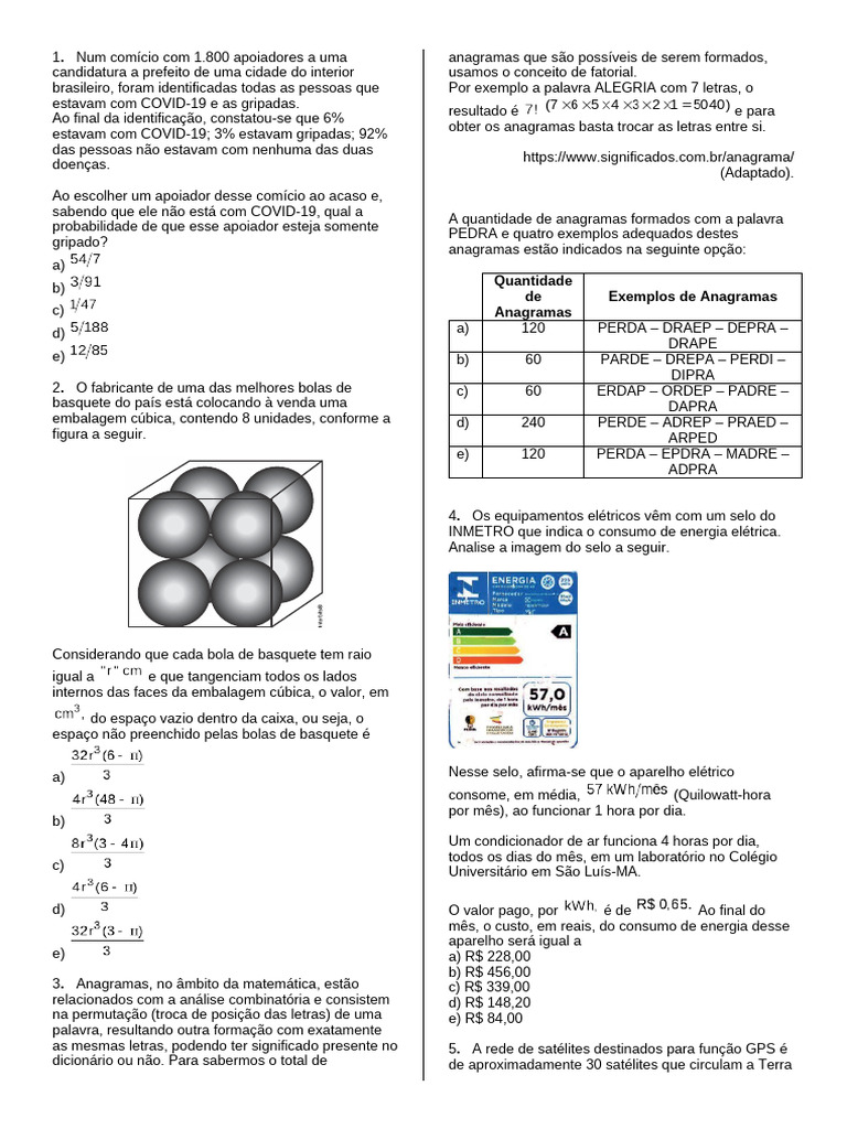 Lista Uema 1508 | PDF