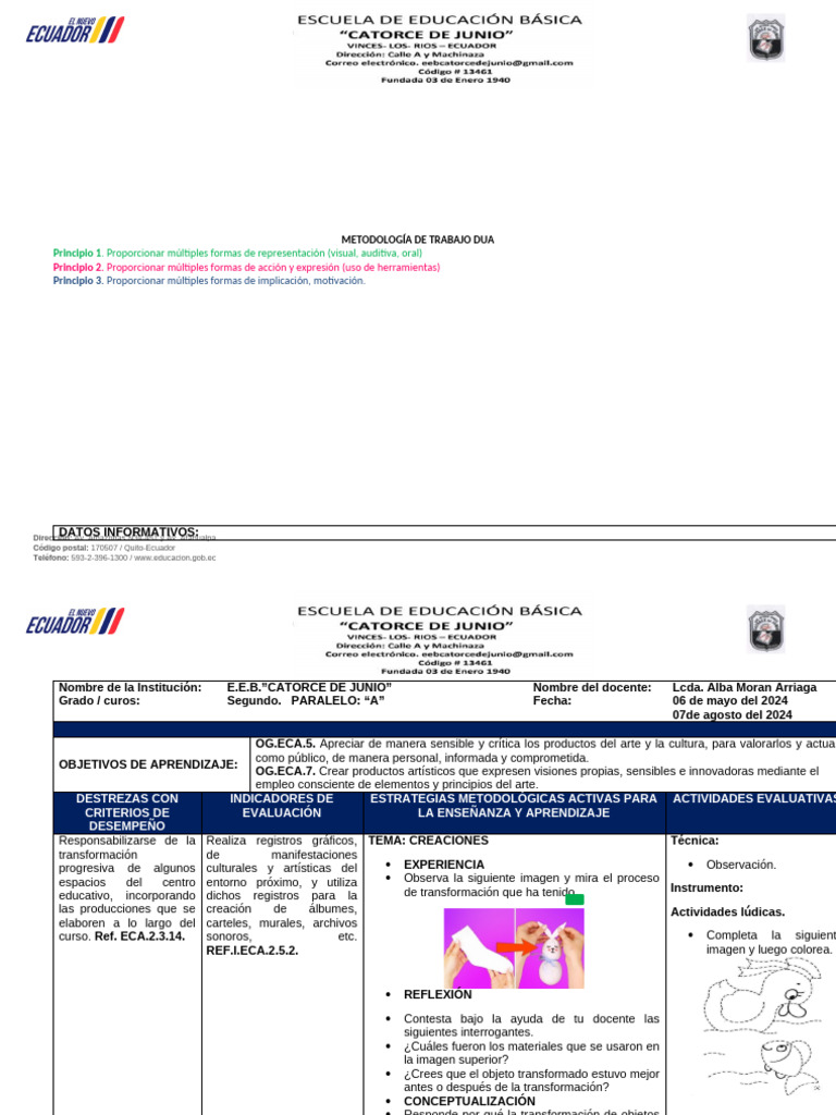 2do - Eca - 1er - Trimestre (1) Modificadas | PDF
