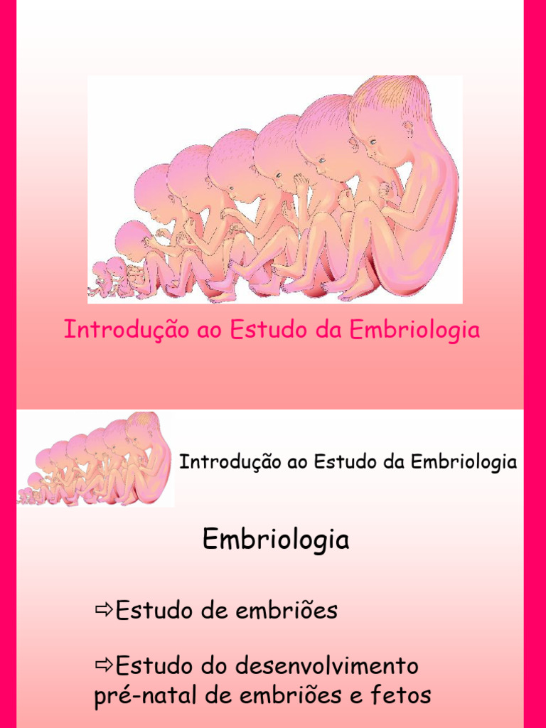 Aula 01 - Introdução Ao Estudo Da Embriologia | PDF