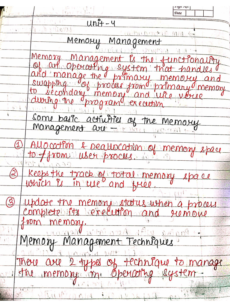 Unit 4 (OS) | PDF