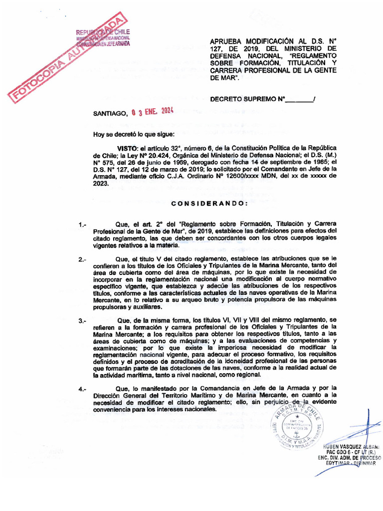 Modif Ds 127 Mayo 2024 | PDF