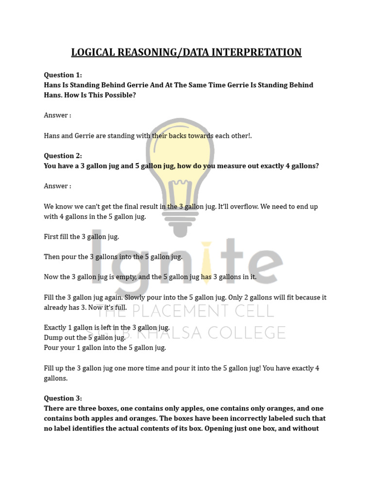 LRDI Prep Material - Ignite | PDF