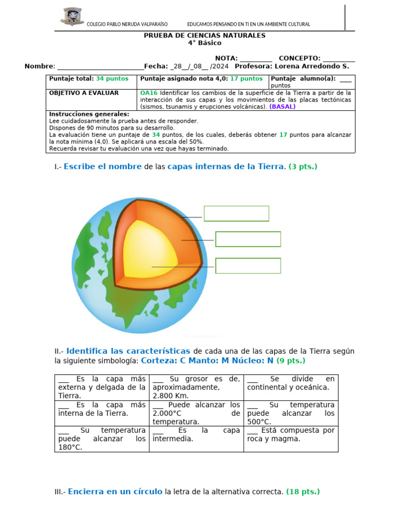 Prueba de Las Placas | PDF