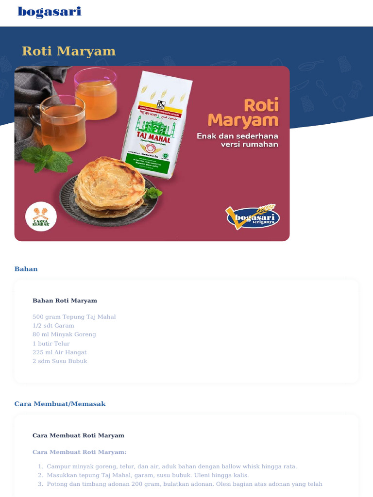 Roti Maryam | PDF