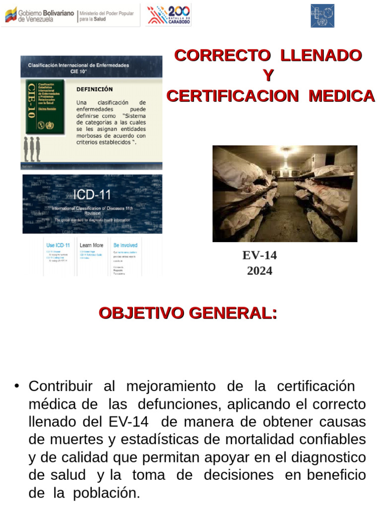 Correcto Llenado de Certificados Ev-14 | PDF | Neumonía | Cuidado de la salud